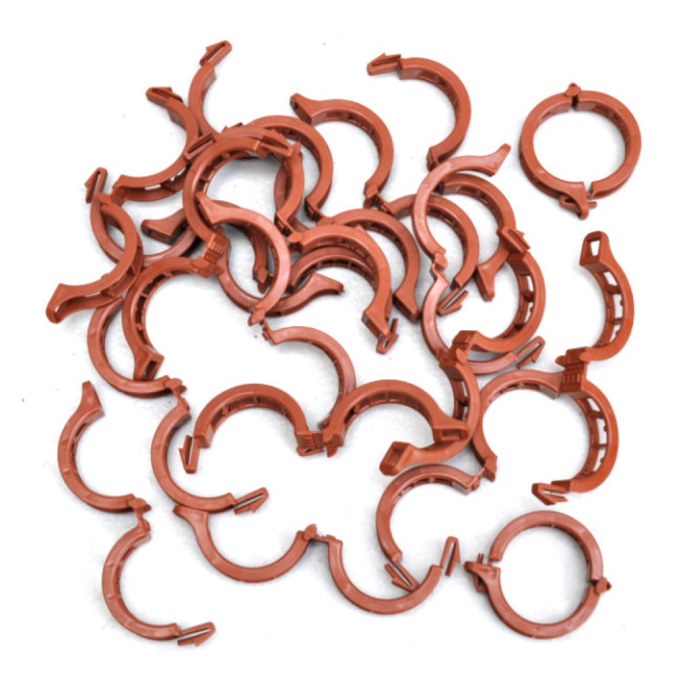 Twenty 25 mm Diameter Heavy Duty Trellis Clips for Staking or Training ...